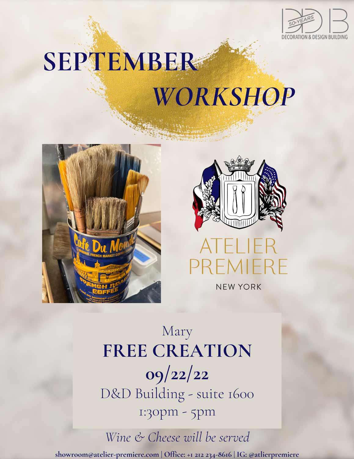 Atelier Premiere September Workshop - Decoration & Design Building